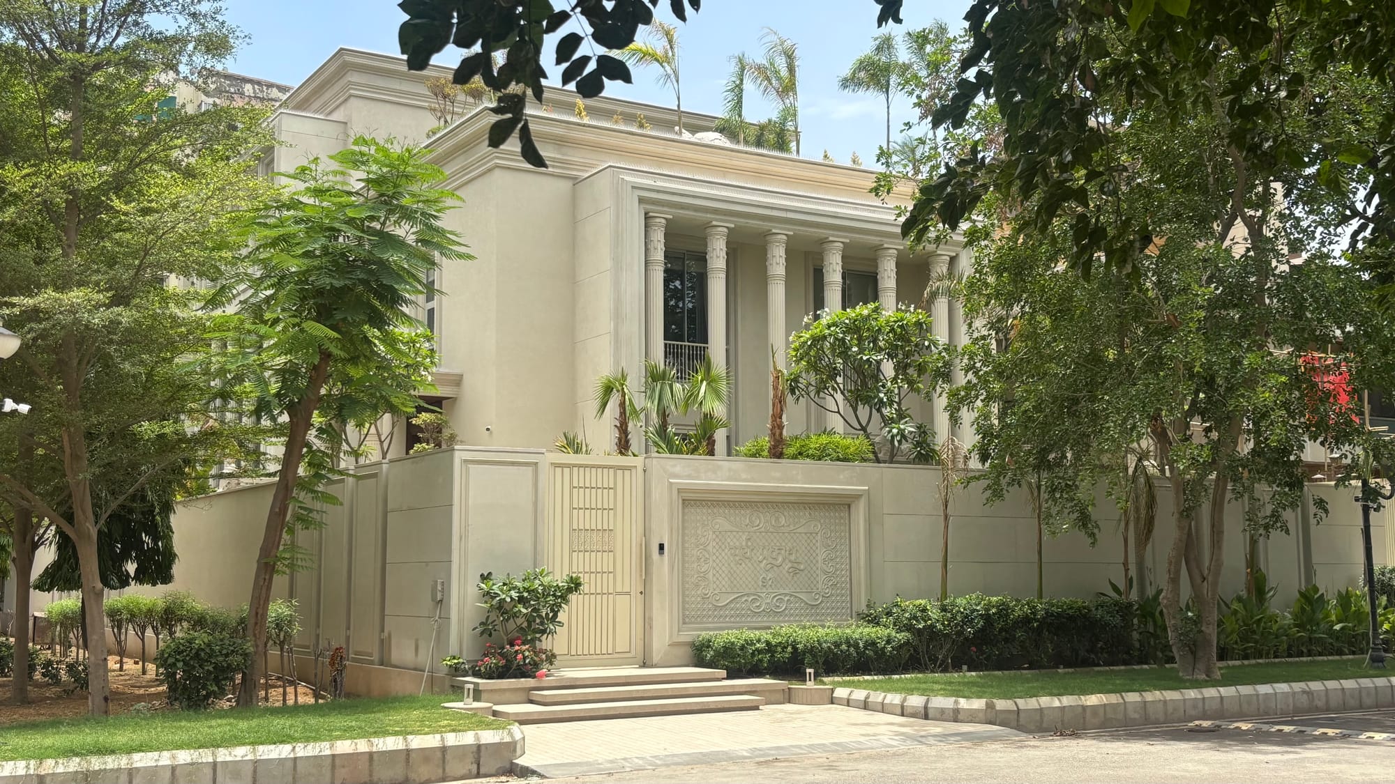 Luxury Neoclassical Jaipur Mansion with Minimalist Interiors